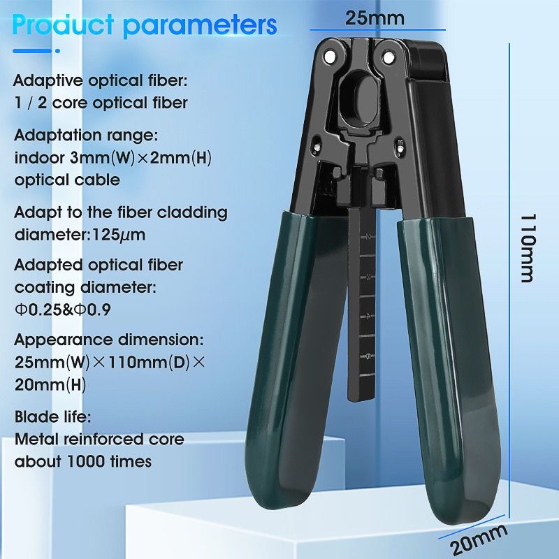 Stripper Pliers Wire Optical Cable Stripper Metal / Plastic Tool FTTH ...