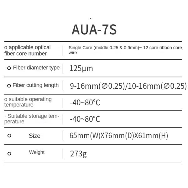 AUA-7S High Precision Fiber Cutter Rubber-Covered Cleaver CV601 ...