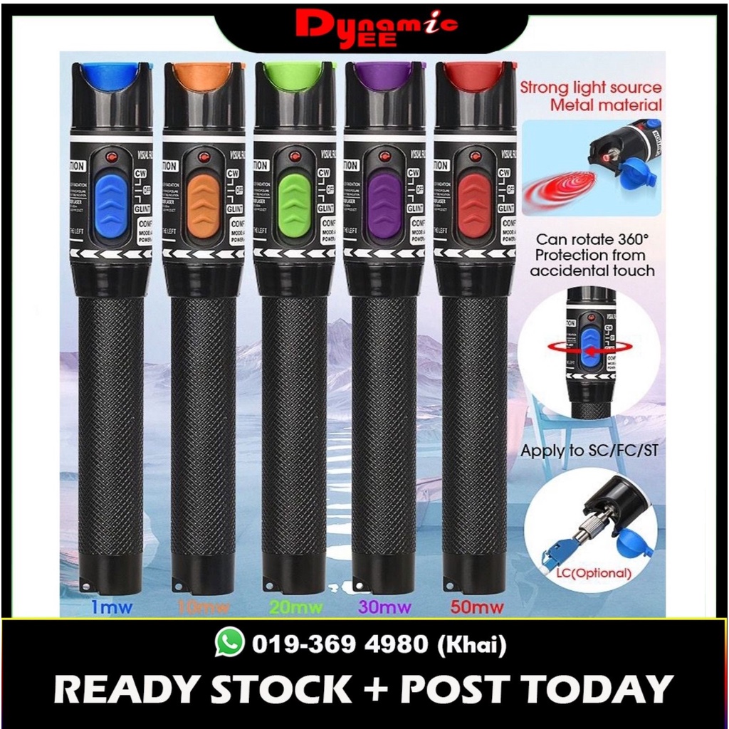 FTTH 1/10/20/30/50mw Visual Fault Locator Fiber Optic Laser Cable ...