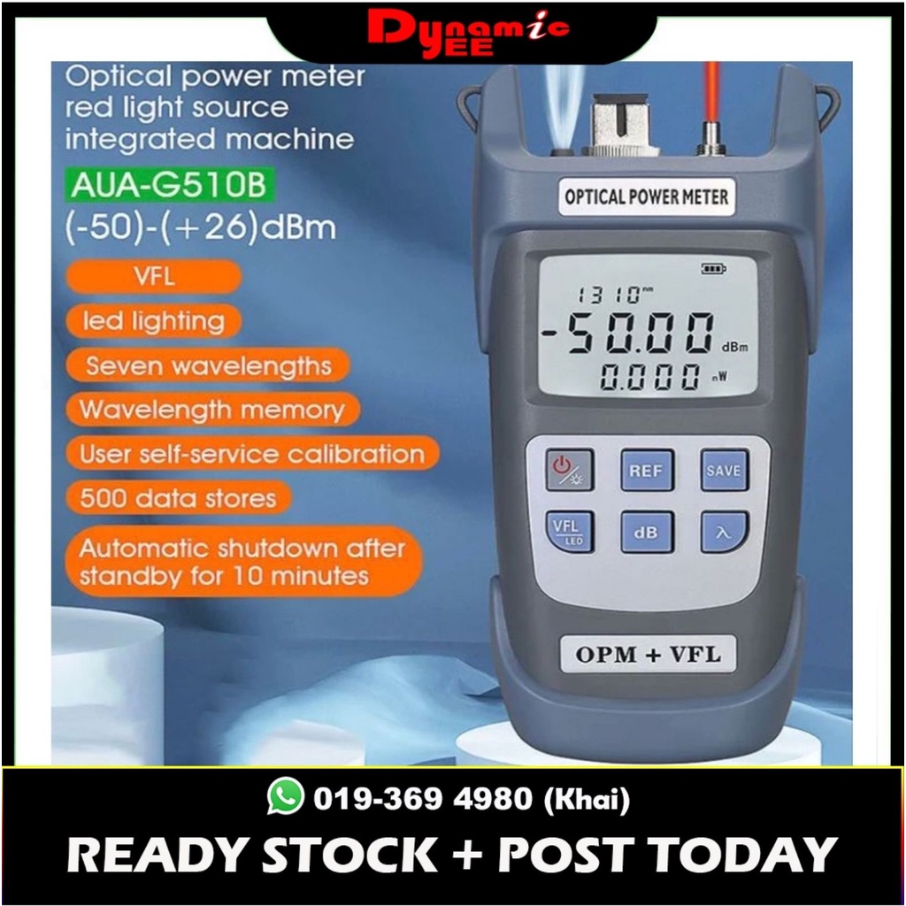 AUA-G510B Optical Power Meter with Visual Fault Locator optical fiber ...