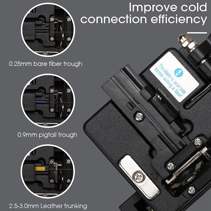 AUA-7S High Precision Fiber Cutter Rubber-Covered Cleaver CV601 ...