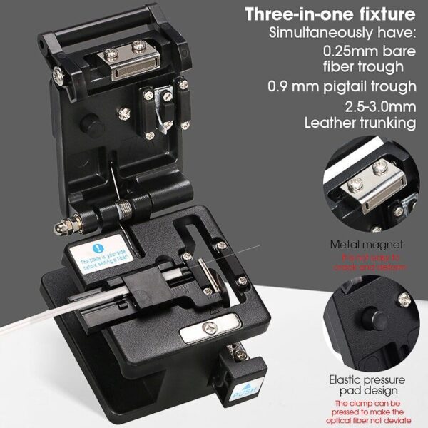 AUA-7S High Precision Fiber Cutter Rubber-Covered Cleaver CV601 ...