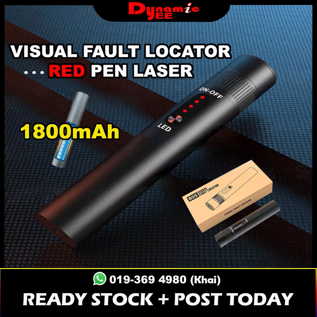 VISUAL FAULT LOCATOR ( VFL ) PEN RED LASER OPTICAL FIBER LIGHT SOURCE ...