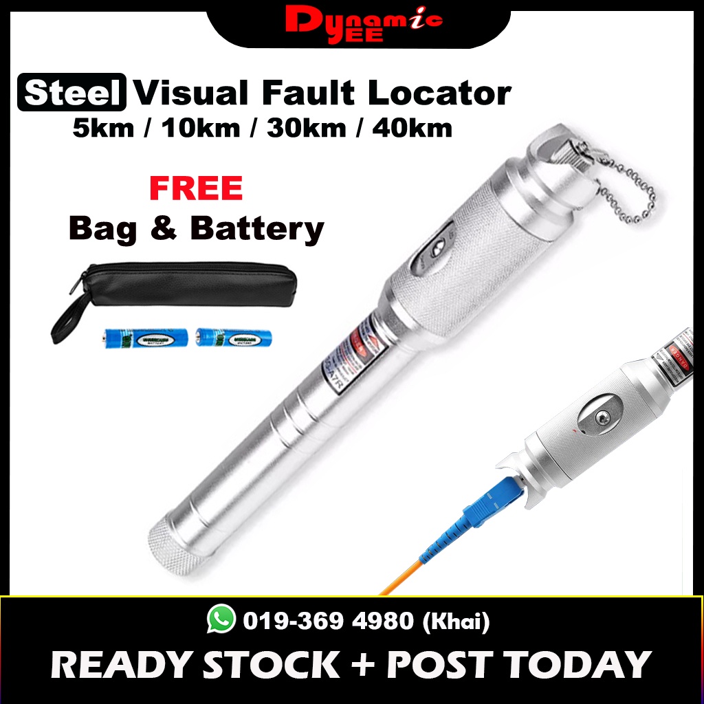 Steel Visual Fault Locator ( VFL ) B1 Series Fiber Optic Pen Red Light ...