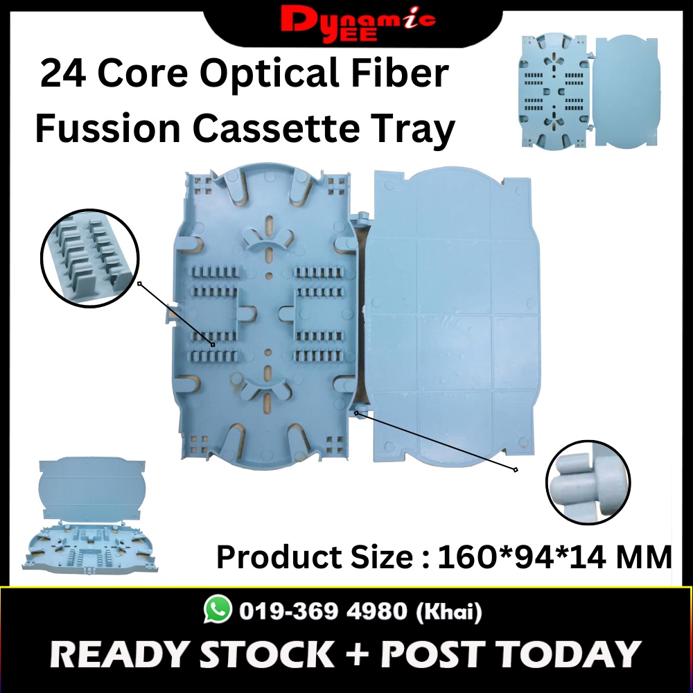 24 Core Optical Fiber Fusion Cassette Tray – SCT101 – Dynamic EE Zone Sdn Bhd