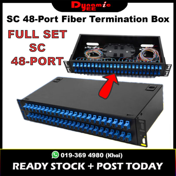 48-Port SC Full Set Optical Fiber Termination Box with Pigtail Flange ...