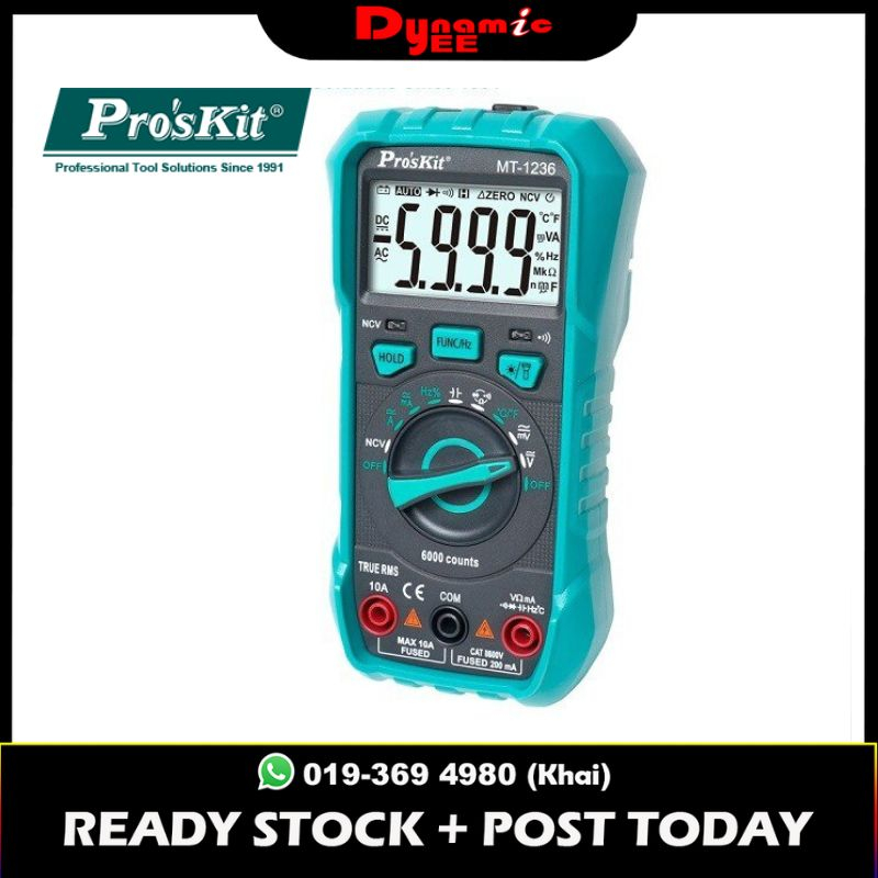 PRO’SKIT TRUE-RMS Digital Multimeter MT-1236 – Dynamic EE Zone Sdn Bhd