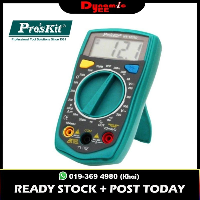 PRO’SKIT Digital Multimeter MT-1233D – Dynamic EE Zone Sdn Bhd