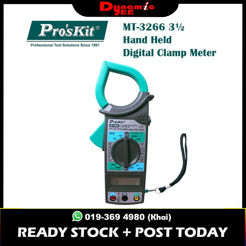 PRO’SKIT 3½ HANDHELD DIGITAL CLAMP METER MT-3266 – Dynamic EE Zone Sdn Bhd