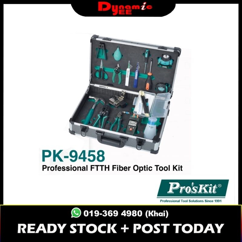 PRO’SKIT FIBER OPTIC TOOLS KIT 19 SET PK-9458 – Dynamic EE Zone Sdn Bhd