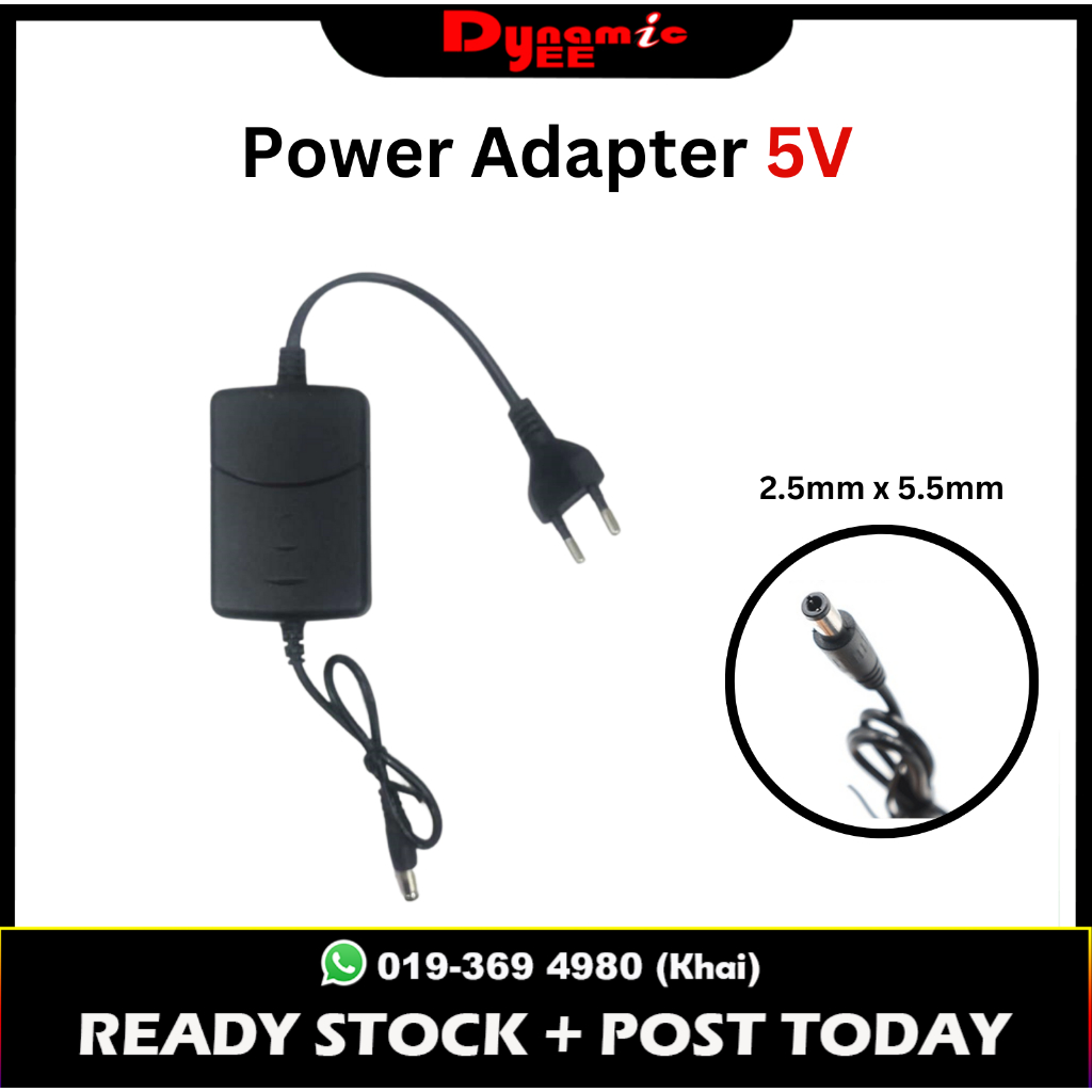 MEDIA CONVERTER AC/DC FIBER POWER ADAPTER 5V 2A CON302 – Dynamic EE ...
