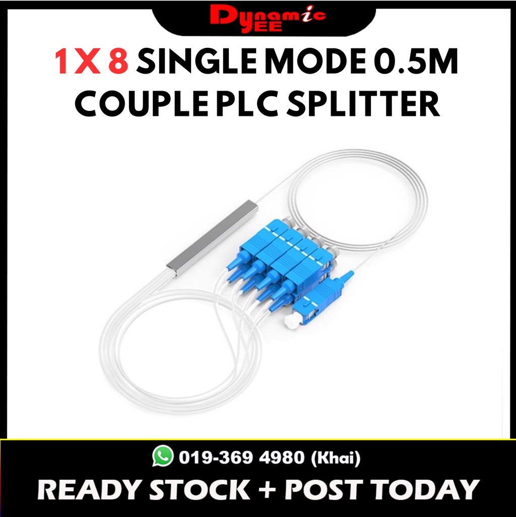 1 X 8 SINGLE MODE 0.5M COUPLE PLC SPLITTER (0.9MM) PL101 – Dynamic EE ...