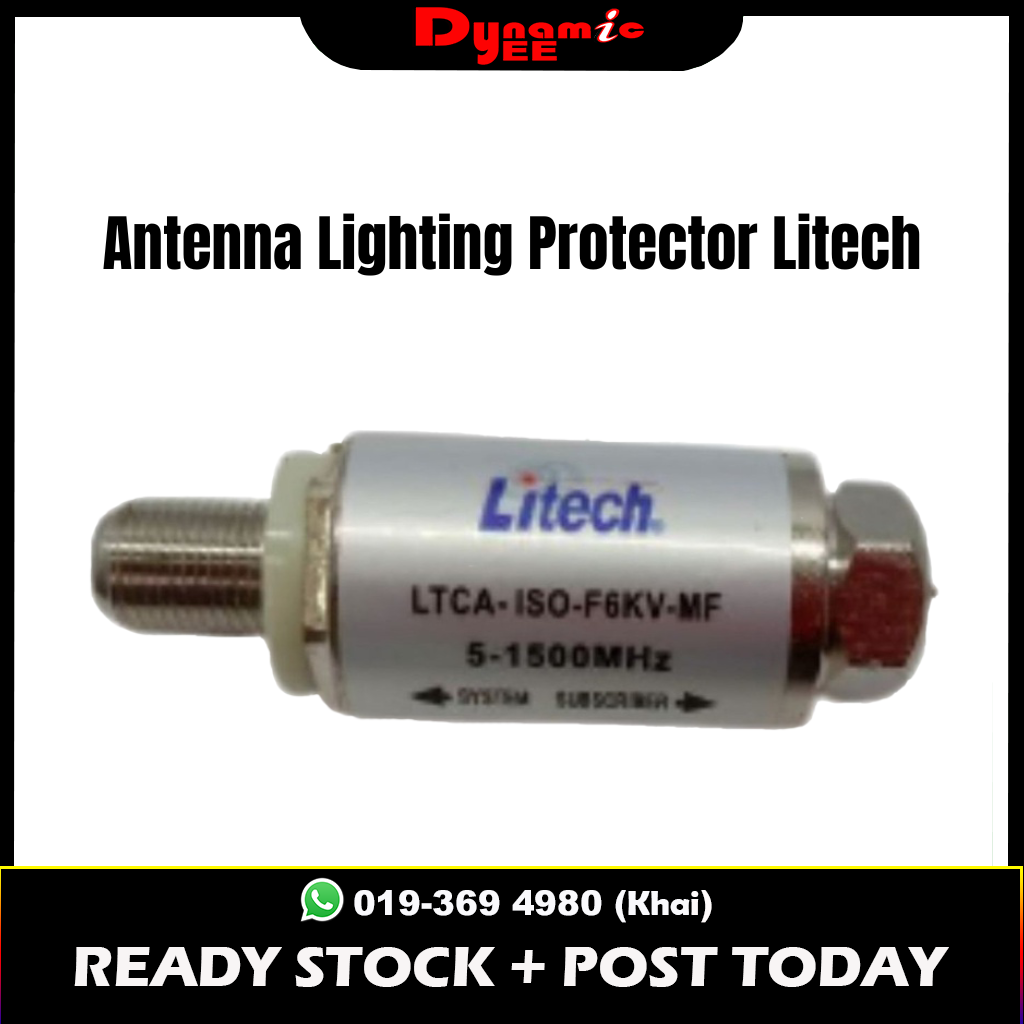 Antenna Lighting Protector Litech LTCA-ISO-F6KV-MF 5Mhz-1500MHz TVP101 ...