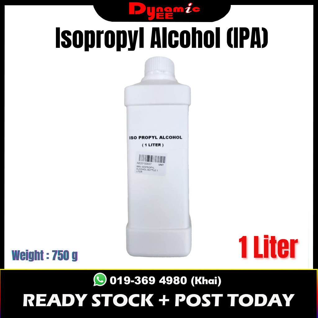 ISOPROPYL ALCOHOL 99%/ RUBBING ALCOHOL / IPA / LITER AB201 – Dynamic EE ...