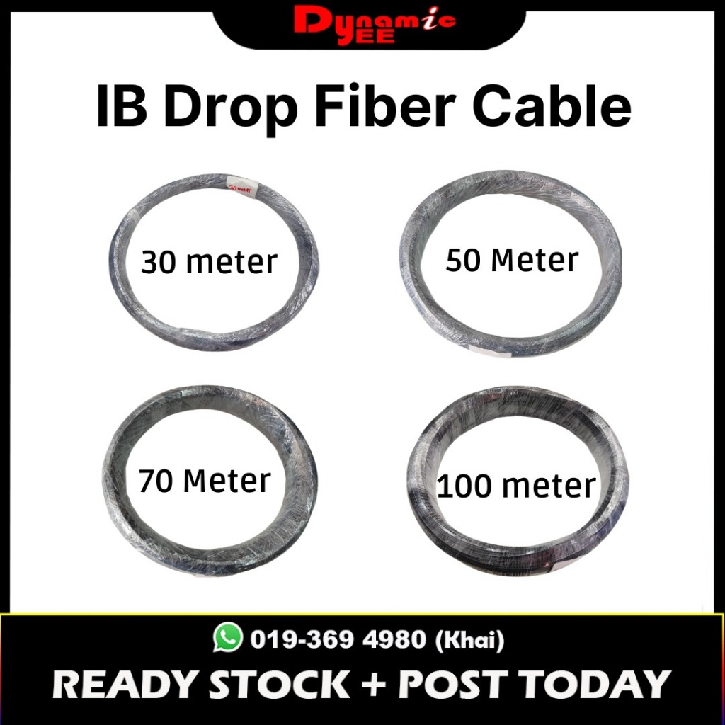 FTTH Outdoor IB Drop Fiber Cable 1Core 30m, 100m (KFRP)GJYXFCH-1B6a2 ...