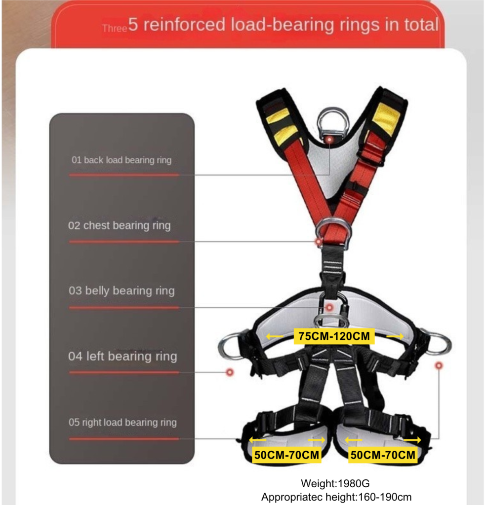 Full Body Safety Harness XD-A9516 with 5 Point D-Ring Equipment EN 361 ...