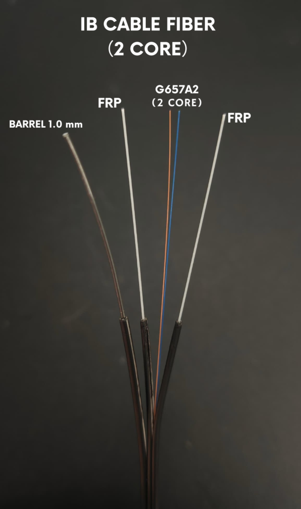 FTTH 2 Core Outdoor IB Drop Fiber Cable 1000m (FRP)GJYXFCH-2B6a2 G657A2 ...