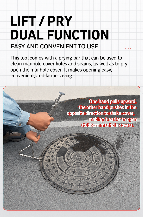 MANHOLE KEY HOOK WITH IMPACT TYPE | HEAVY-DUTY COVER LISTER FOR MANHOLE ...