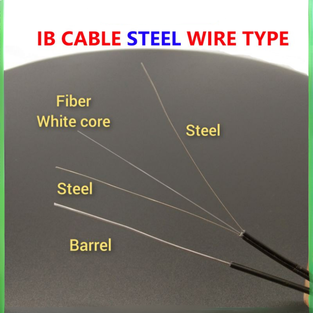 FTTH 1 Core Outdoor IB Drop Fiber Cable (steel wire type) (White Core ...